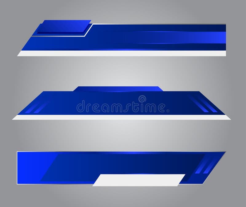 Vector Illustration. Banners for Broadcasting with Negative Space To ...