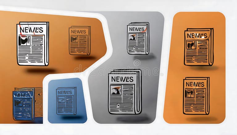 A Set of Newspaper Icons, Representing News and Information in a Vector ...