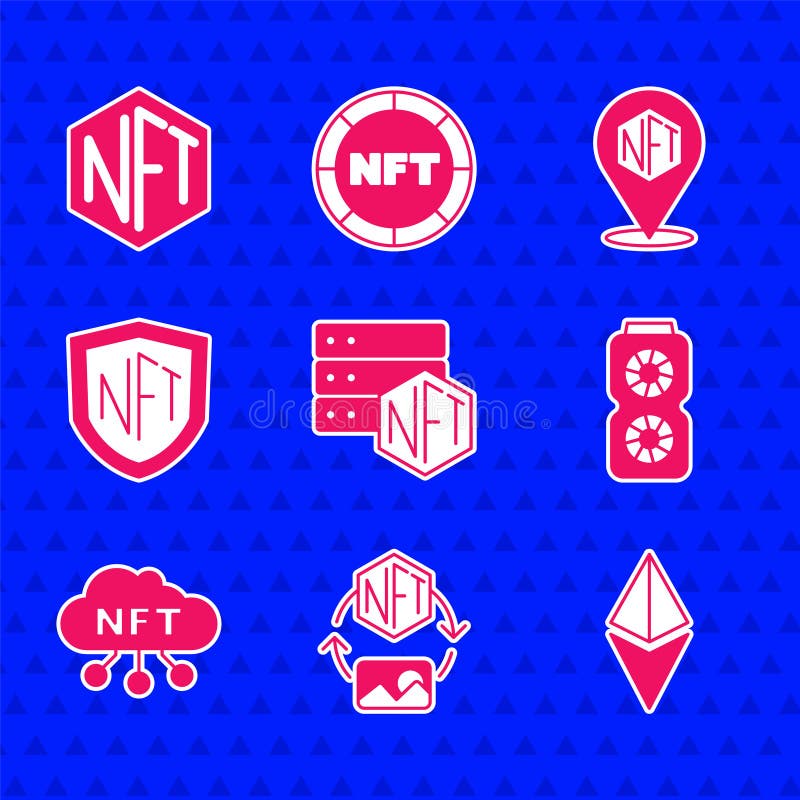 Set NFT Blockchain Technology, Digital Crypto Art, Ethereum ETH, Video ...