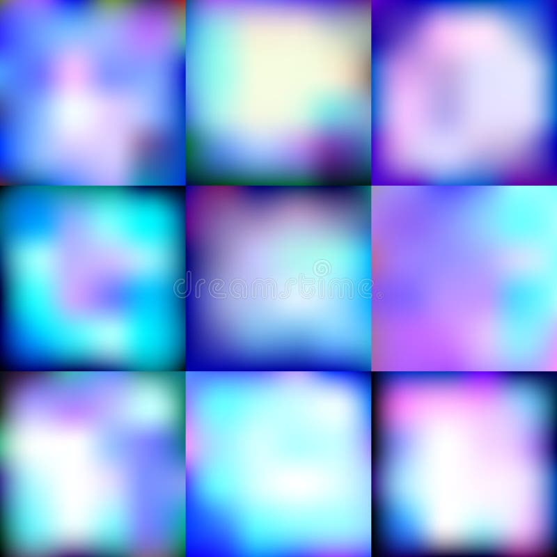 Set of Nice Blue and Pink Mesh Gradient - Vector Illustration Stock ...