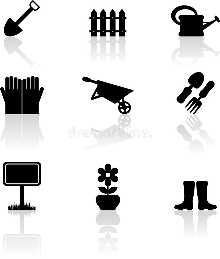 Garden icons stock vector. Illustration of icon, gardening - 29968326