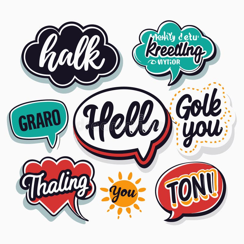 Set of Nine Colorful Speech Bubbles with Different Word Stock Vector ... Set of Nine Colorful Speech Bubbles with Different Word Stock Vector ...