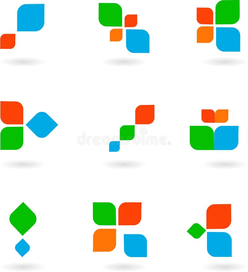 Logo Elements / Shapes Collection Stock Vector - Illustration of ...