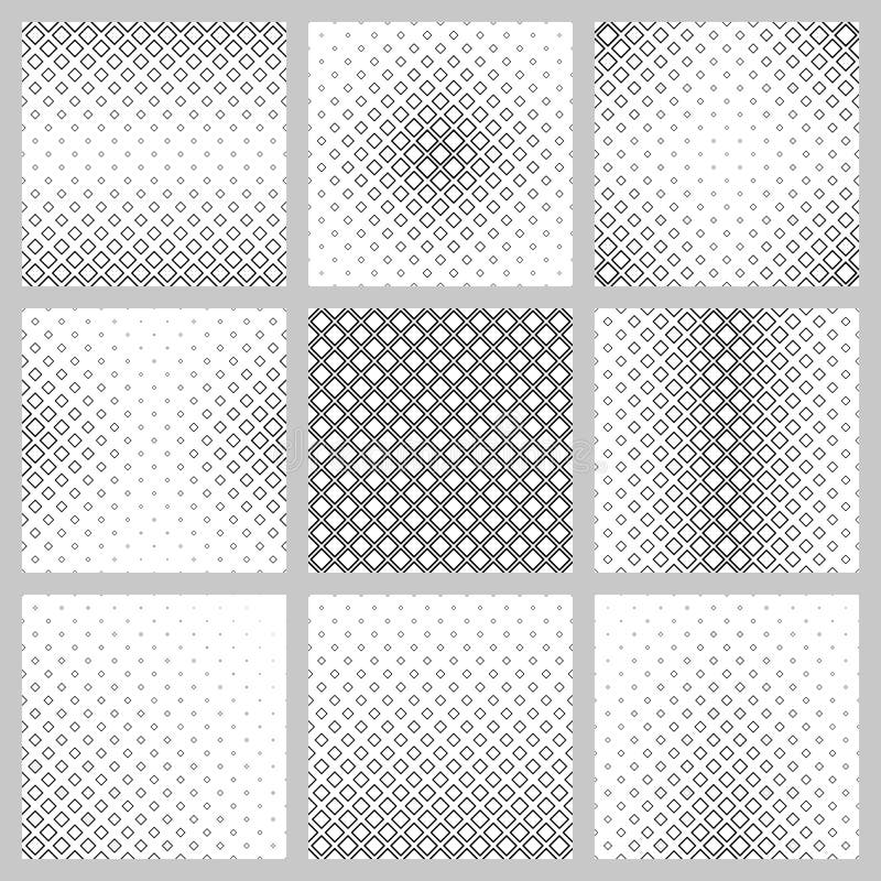 Set of Nine Diagonal Square Pattern Designs Stock Vector - Illustration ...