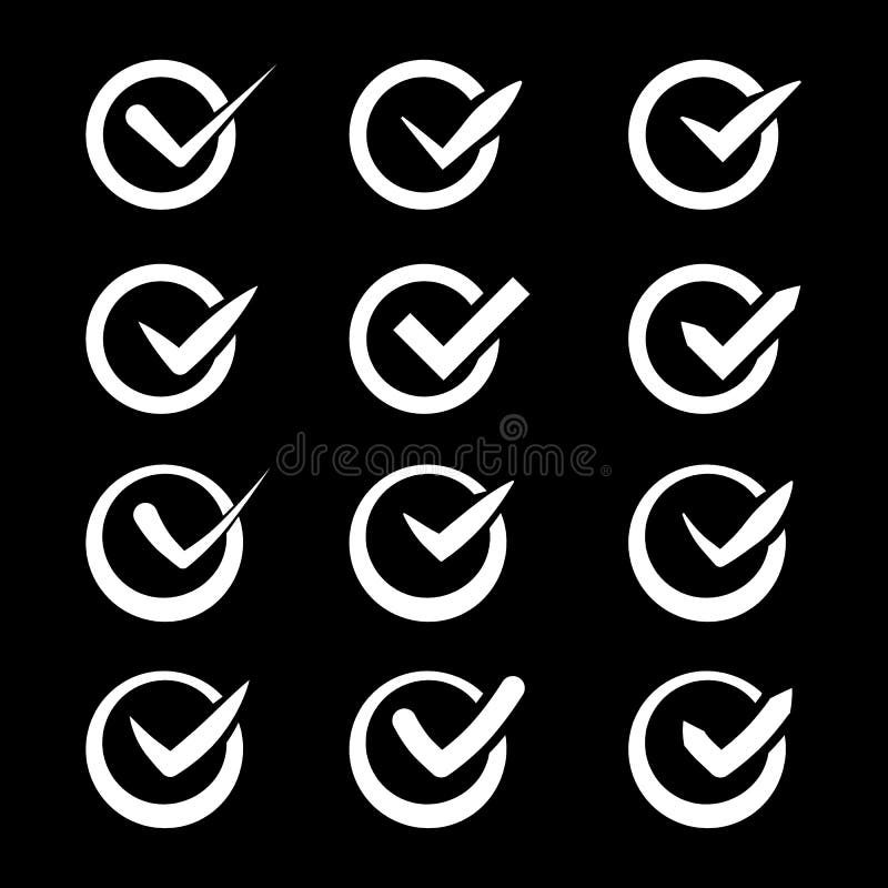 Set of nine different stock vector. Illustration of mark - 42412577