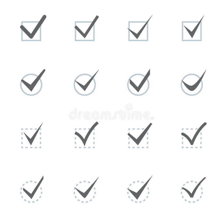 Grey Tick Check Marks Stock Illustrations – 88 Grey Tick Check Marks ...