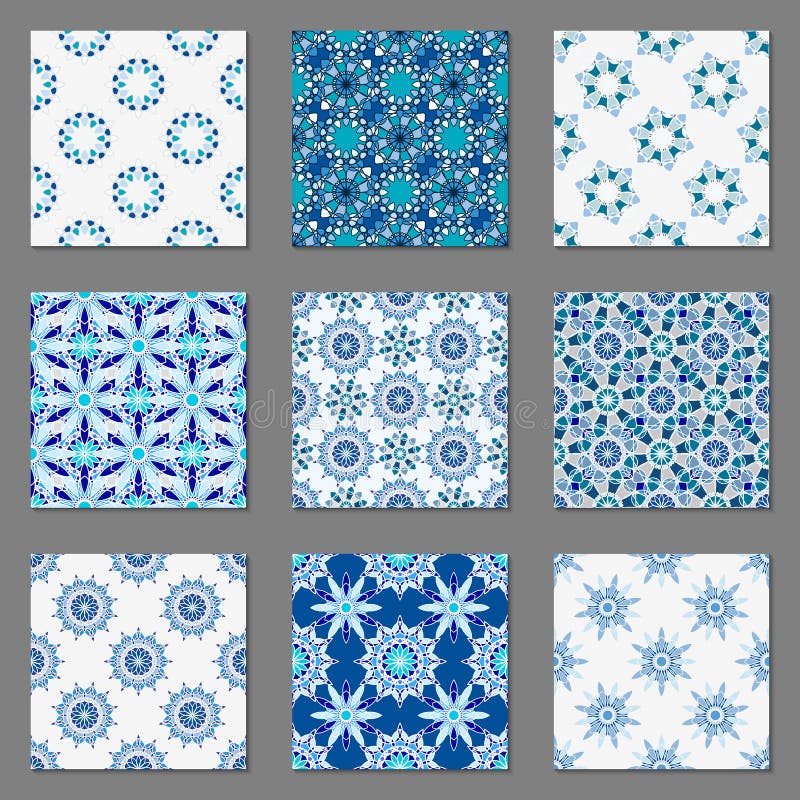 Set Of Nine Retro Simple Geometric Seamless Patterns Stock Vector ...