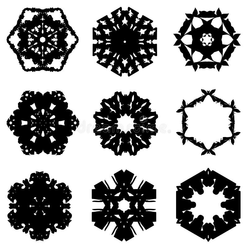 Set of Nine Hand Draw Elements for Design. Stock Vector - Illustration ...