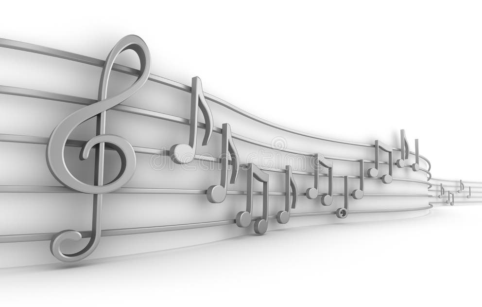 Set of nine musical notes stock illustration. Illustration of quaver ...