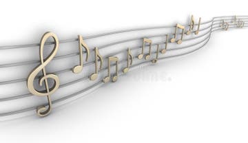 Set of nine musical notes stock illustration. Illustration of squiggle ...