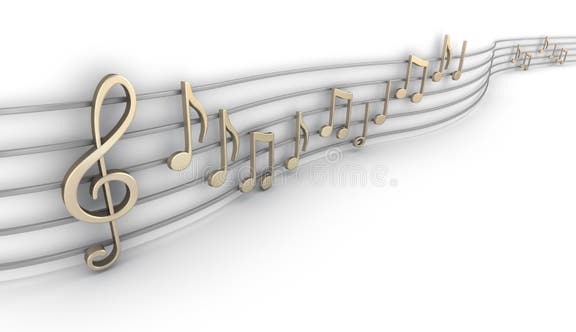 Set of nine musical notes stock illustration. Illustration of squiggle ...