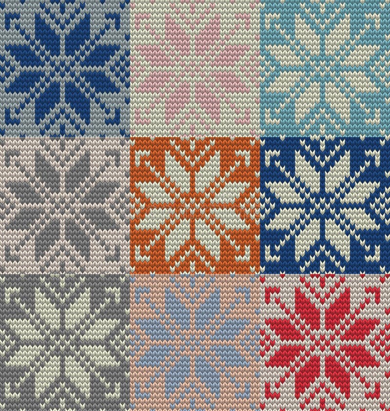 Nordic Knitted Seamless Pattern Stock Vector - Illustration of ...