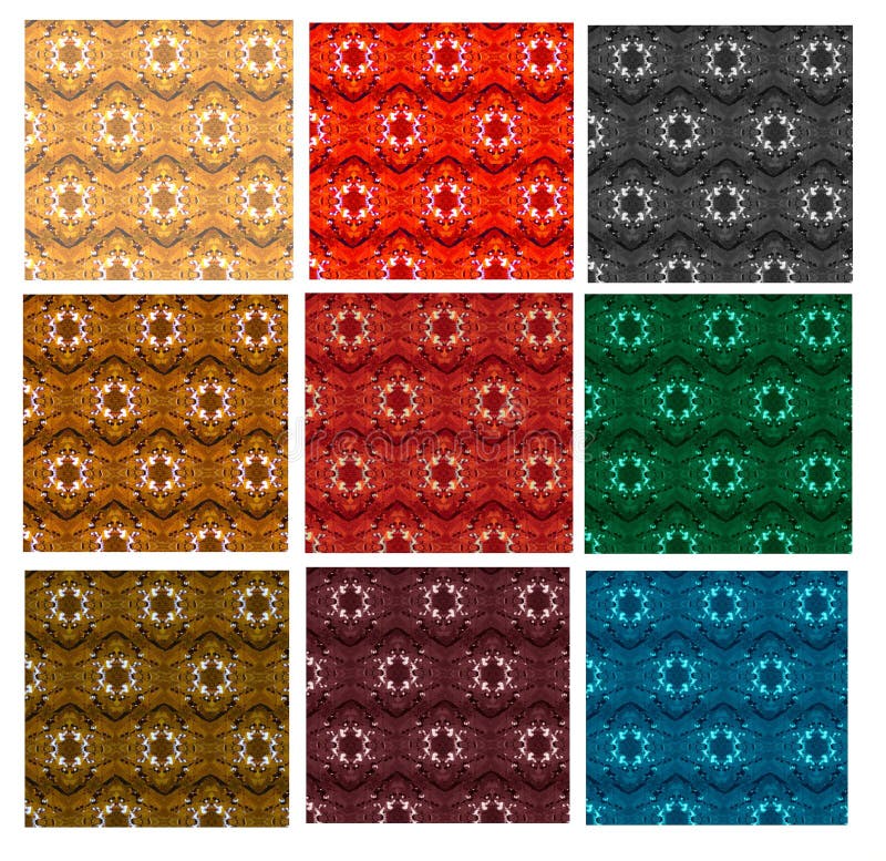 Set of Nine Surfaces of Different Colors Stock Illustration ...