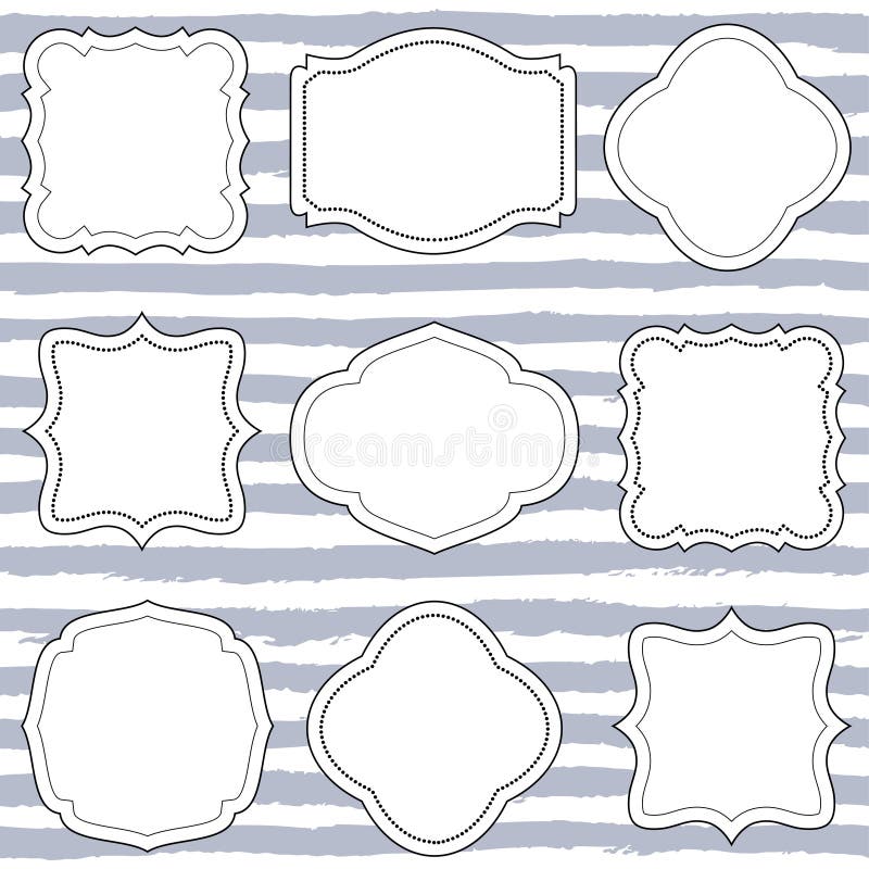 Set of nine vector frames stock vector. Illustration of board - 71526513