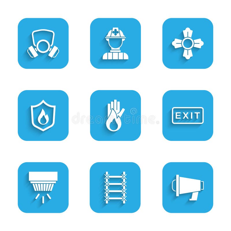 Set No Fire, Fire Escape, Megaphone, Exit, Smoke Alarm System ...