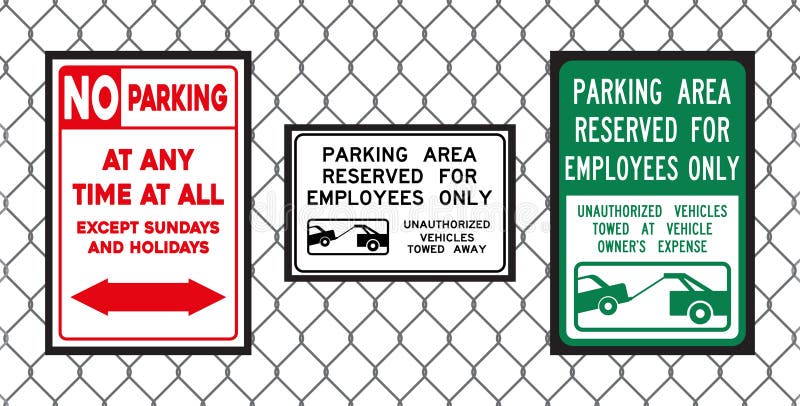 Set of no parking signs stock vector. Illustration of traffic - 324497541