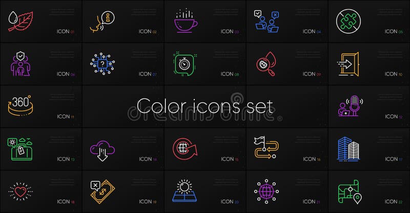 Set of No Puzzle, Rejected Payment and Map Line Icons. for Design. Vector Stock Illustration ...