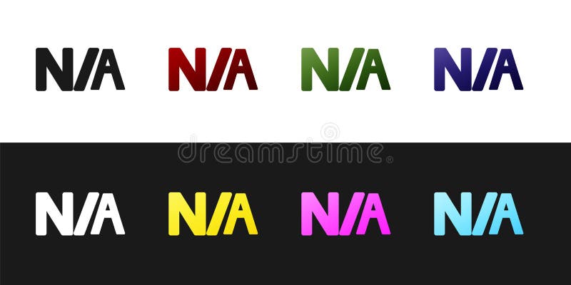 Black Not Applicable Icon Isolated On White Background. Vector ...