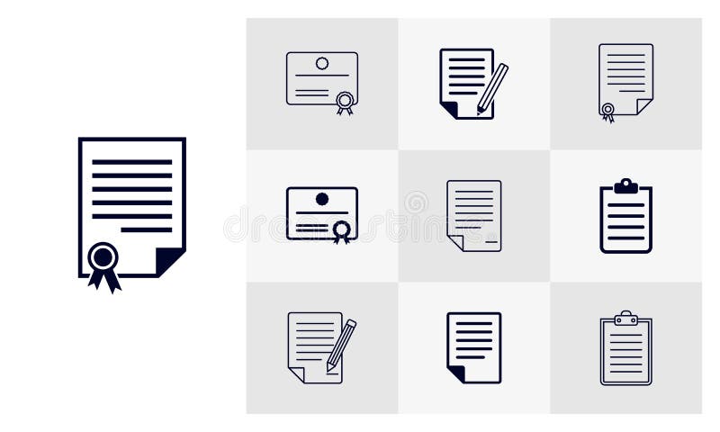 Set of Note Icon Logo Vector Template, Education Icon Concepts ...