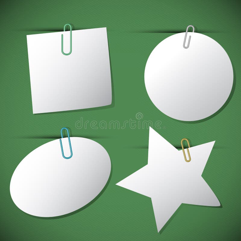 Vector Advertising Labels with Paperclip Stock Vector - Illustration of ...
