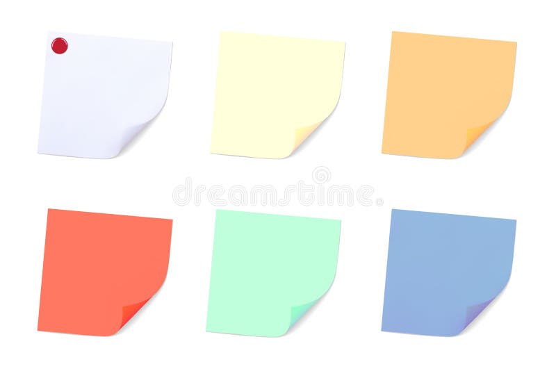 Set of Note Papers. stock vector. Illustration of advertisement - 36359181