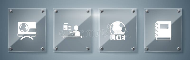 Set Notebook, Live Report, Breaking News and . Square Glass Panels ...