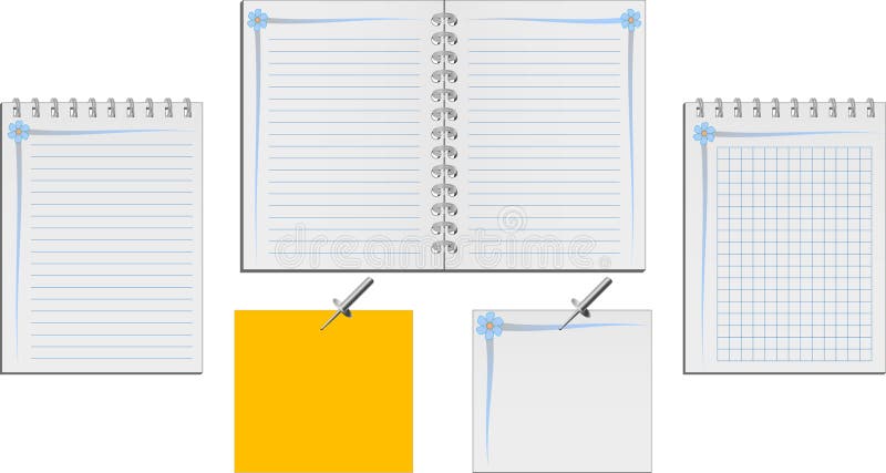 Set of notebooks stock vector. Illustration of paper - 12281344