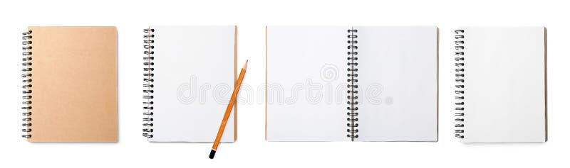 Set of Notebooks on Background, Top View. Banner Design Stock Image ...