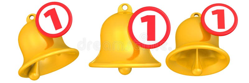 Set of Notification Bell Icon Stock Illustration - Illustration of ...