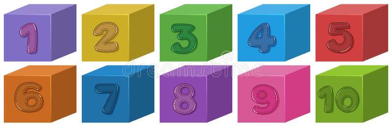 Set of number box stock vector. Illustration of template - 150948837