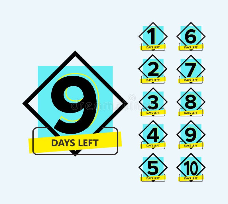 Set of Number Days Left Countdown for Promotional Stock Vector ... Set of Number Days Left Countdown for Promotional Stock Vector ...
