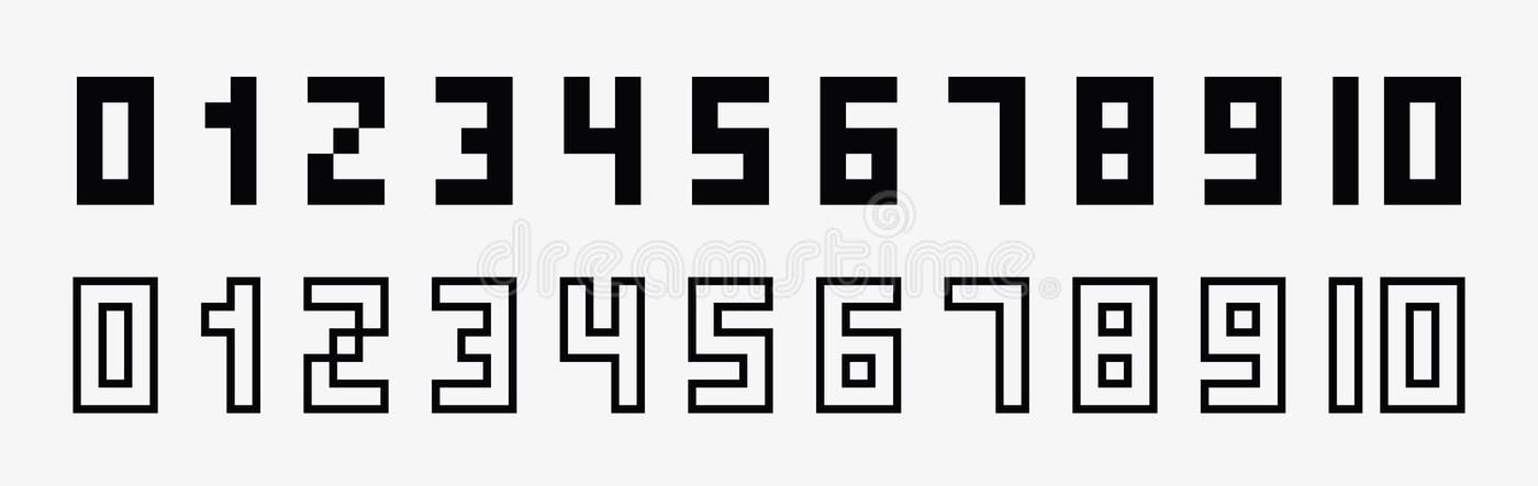 Pixel Art Numbers Stock Illustrations – 1,500 Pixel Art Numbers Stock ...
