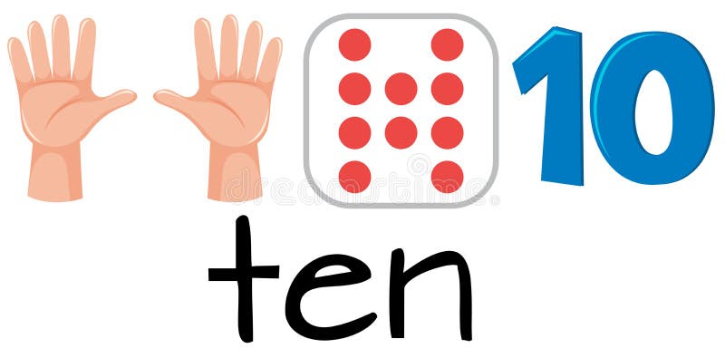 Set of number ten stock vector. Illustration of count - 129409120