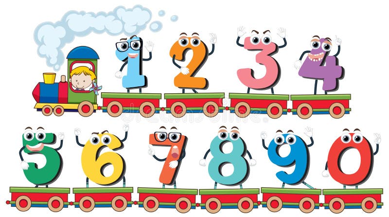 Set of Number 0 To 9 for Kids Stock Vector - Illustration of children ...
