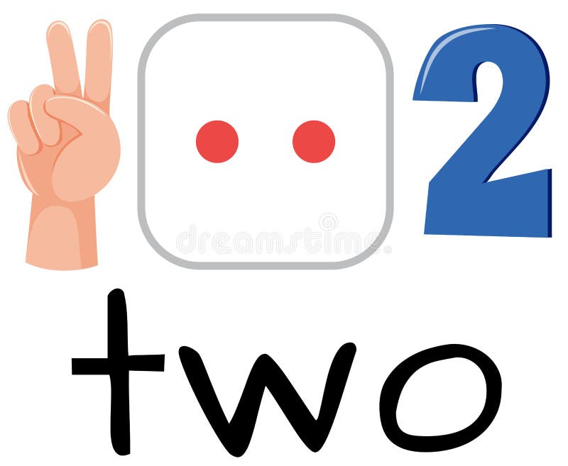 Set of number two stock vector. Illustration of mathematics - 130823012