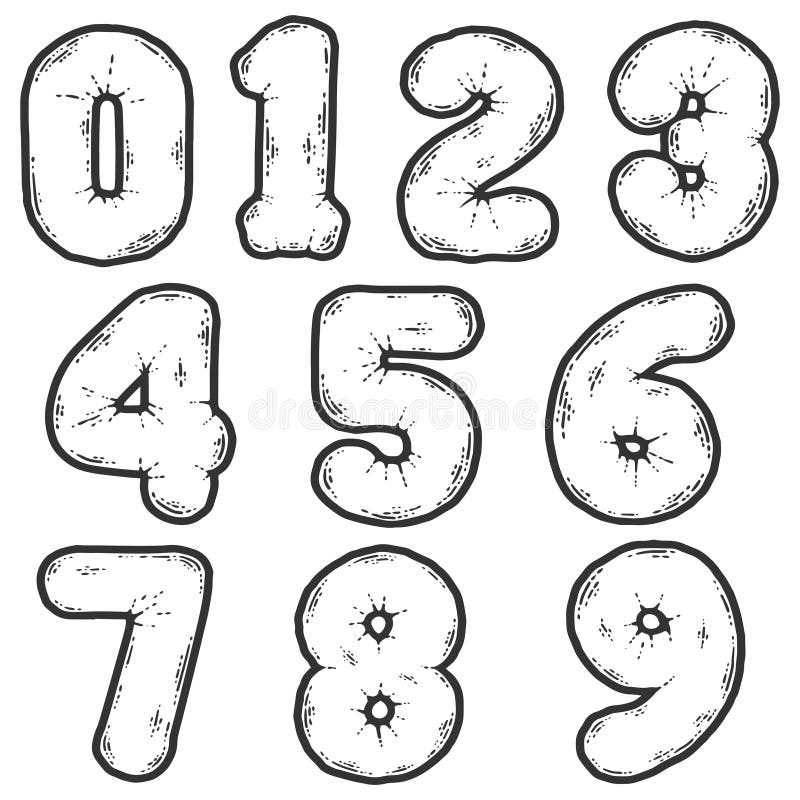 Engraving Numbers Typography Stock Illustrations – 133 Engraving ...