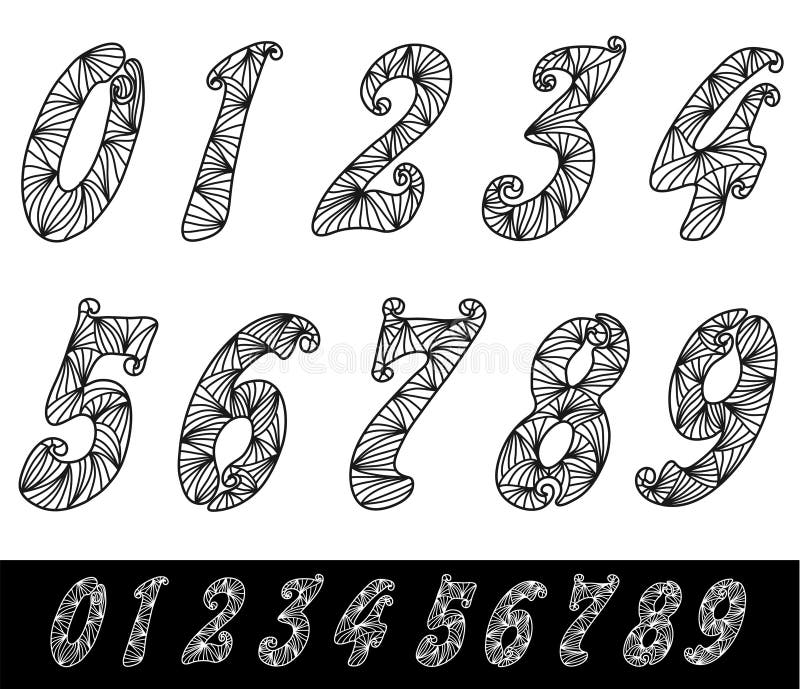Set of numbers stock vector. Illustration of education - 37774998