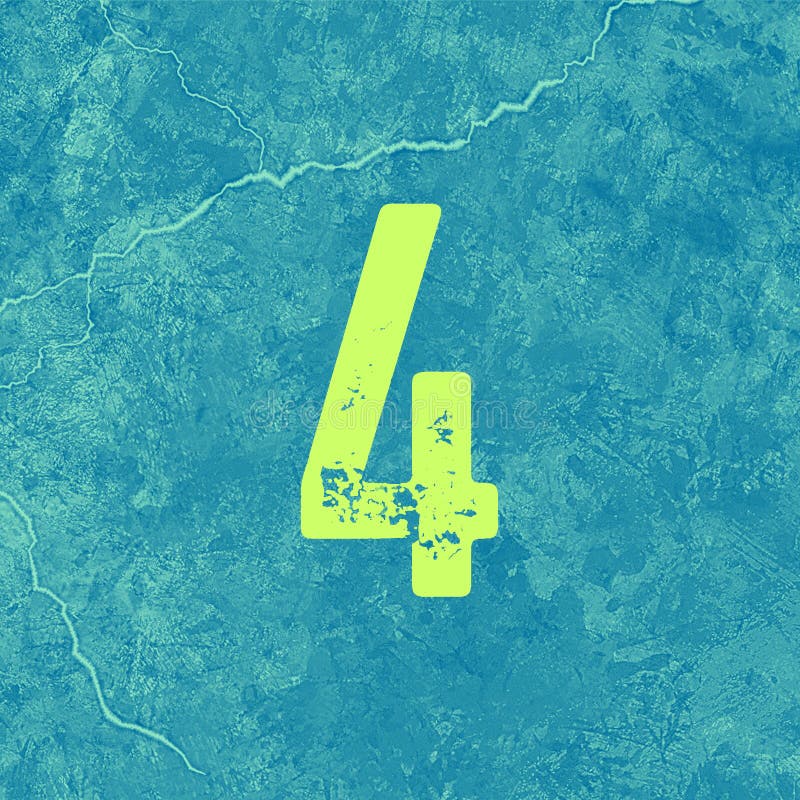 Set of Numbers, Four, Creative Alphabet Stock Illustration ...