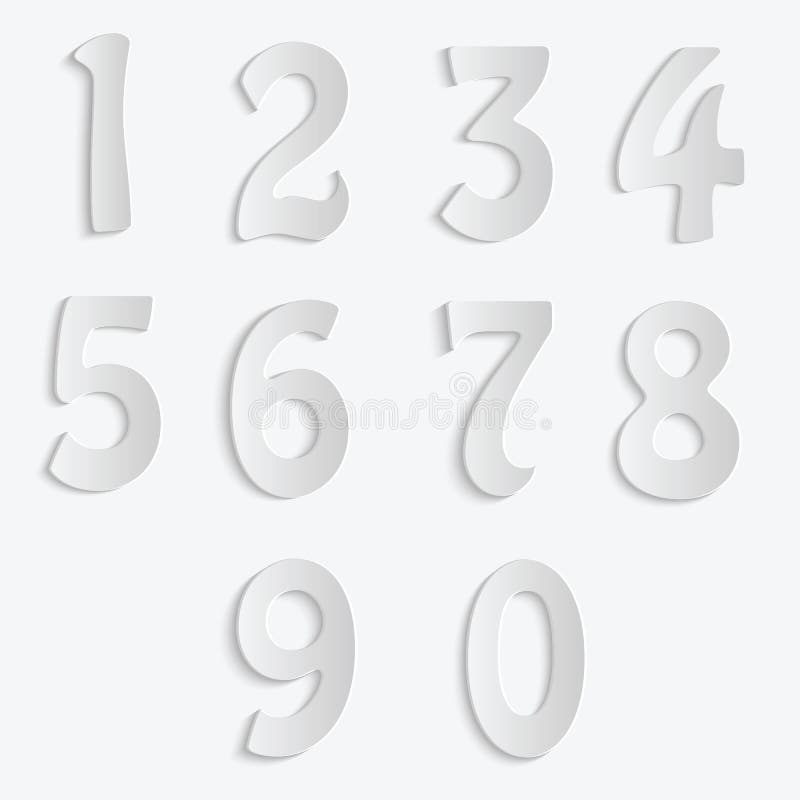 Numbers set stock vector. Illustration of font, equals - 70779764