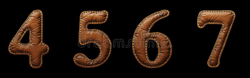 Leather Numbers Stock Illustrations – 525 Leather Numbers Stock ...