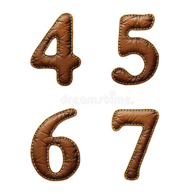 Leather Numbers Stock Illustrations – 525 Leather Numbers Stock ...