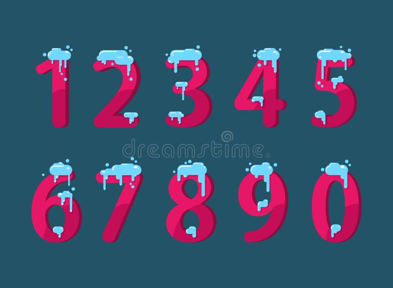 A set of numbers stock vector. Illustration of element - 129500280