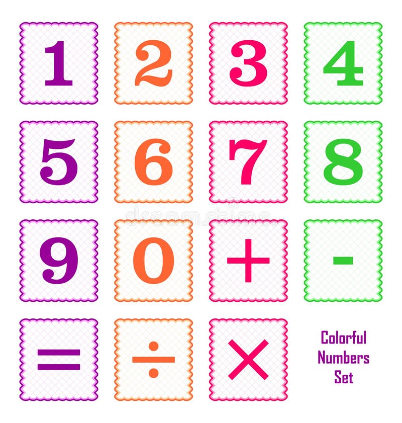 Numbers Signs Purple Color Stock Illustrations – 596 Numbers Signs ...