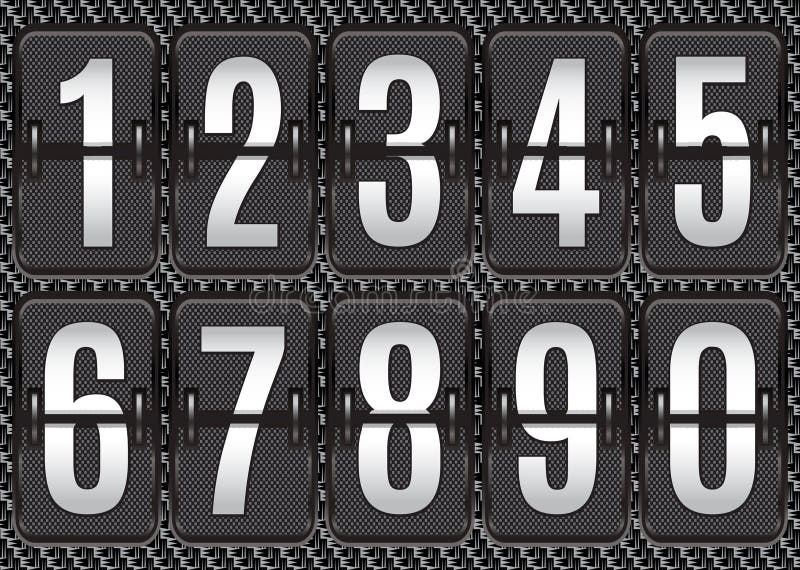Set of Numbers for a Three-dimensional Scoreboard on a Carbon ...