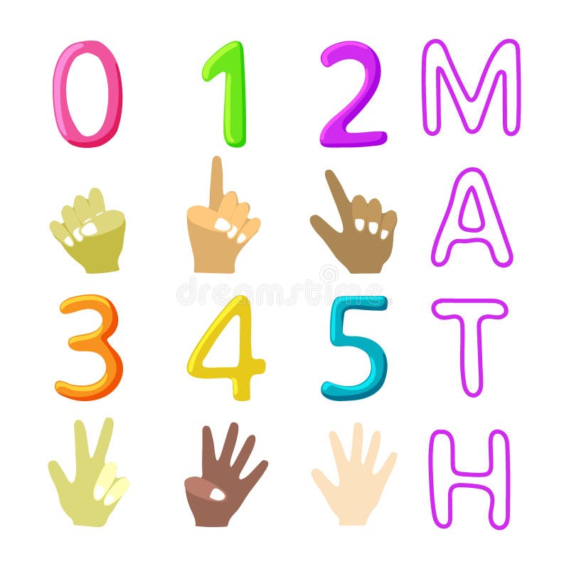 Children Counting Finger Stock Illustrations – 224 Children Counting ...