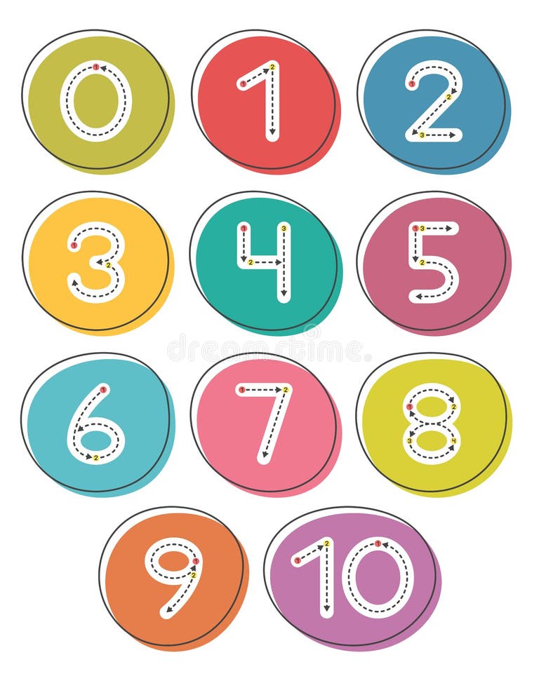 Numbers Writting Vector Stock Illustrations – 57 Numbers Writting ...