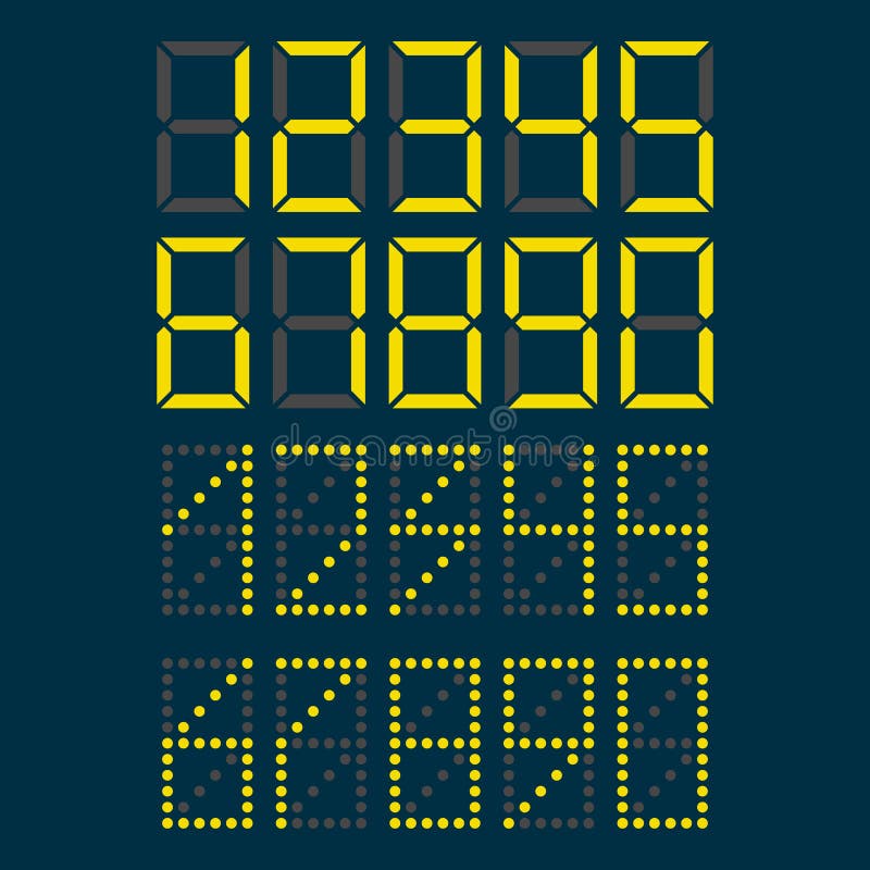 Set of numerals stock vector. Illustration of digital - 49522022