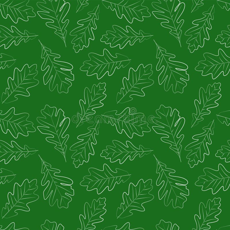Set of Oak Leaves Seamless Patterns. Vector Graphics Stock Vector ...