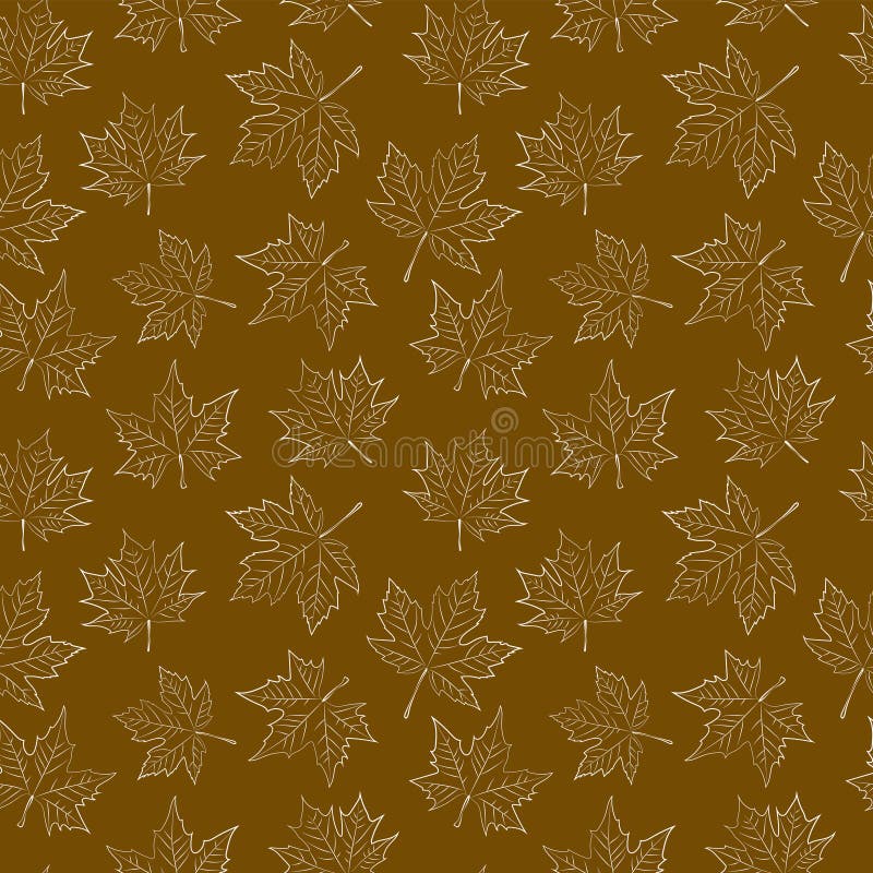 Set of Oak Leaves Seamless Patterns. Vector Graphics Stock Vector ...