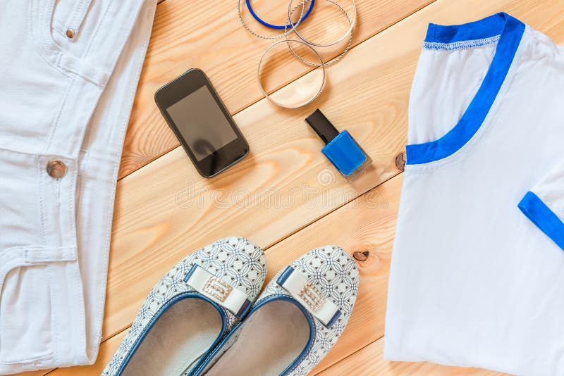 Objects Top View Lifestyle Essentials of Artist. Retro Vintage Film ...